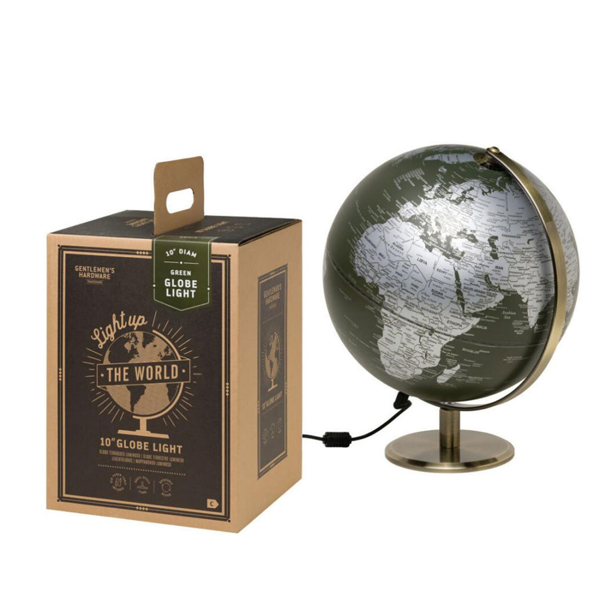 Gentlemans Hardware 10'' Globe Light - Green – Huntsman & Co